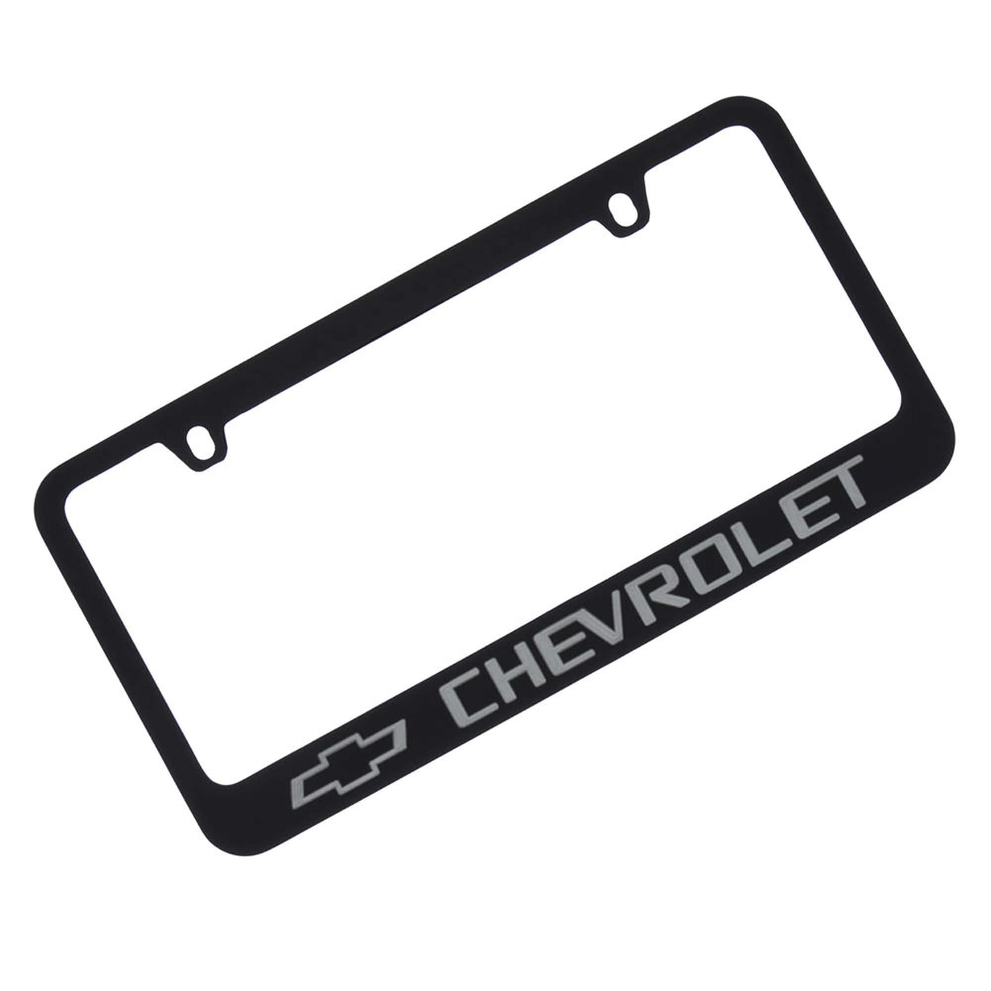 Chevrolet Logo Black Metal License Plate Frame - Walmart.com