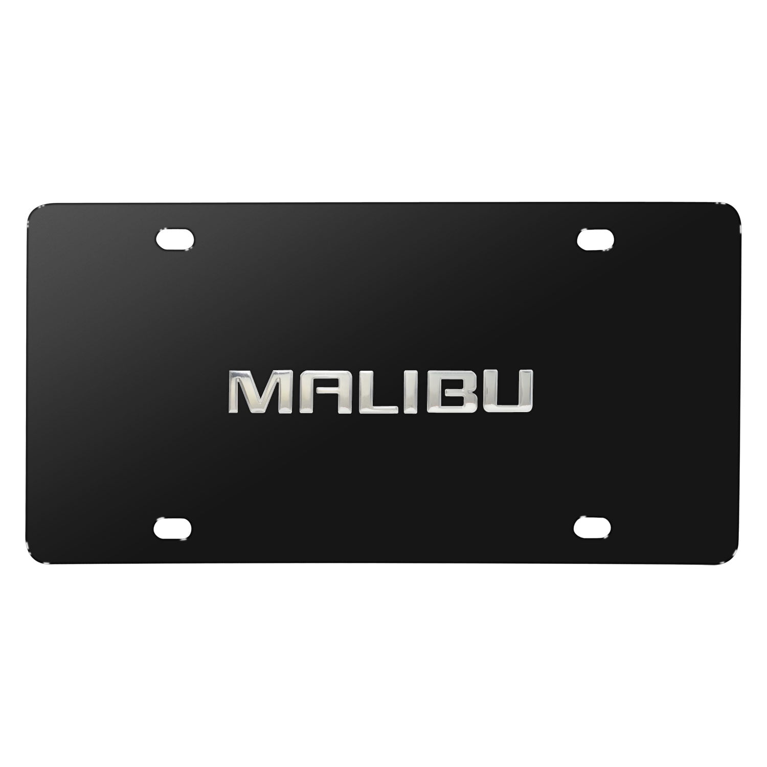 Chevrolet Malibu 3D Nameplate Black Stainless Steel License Plate ...