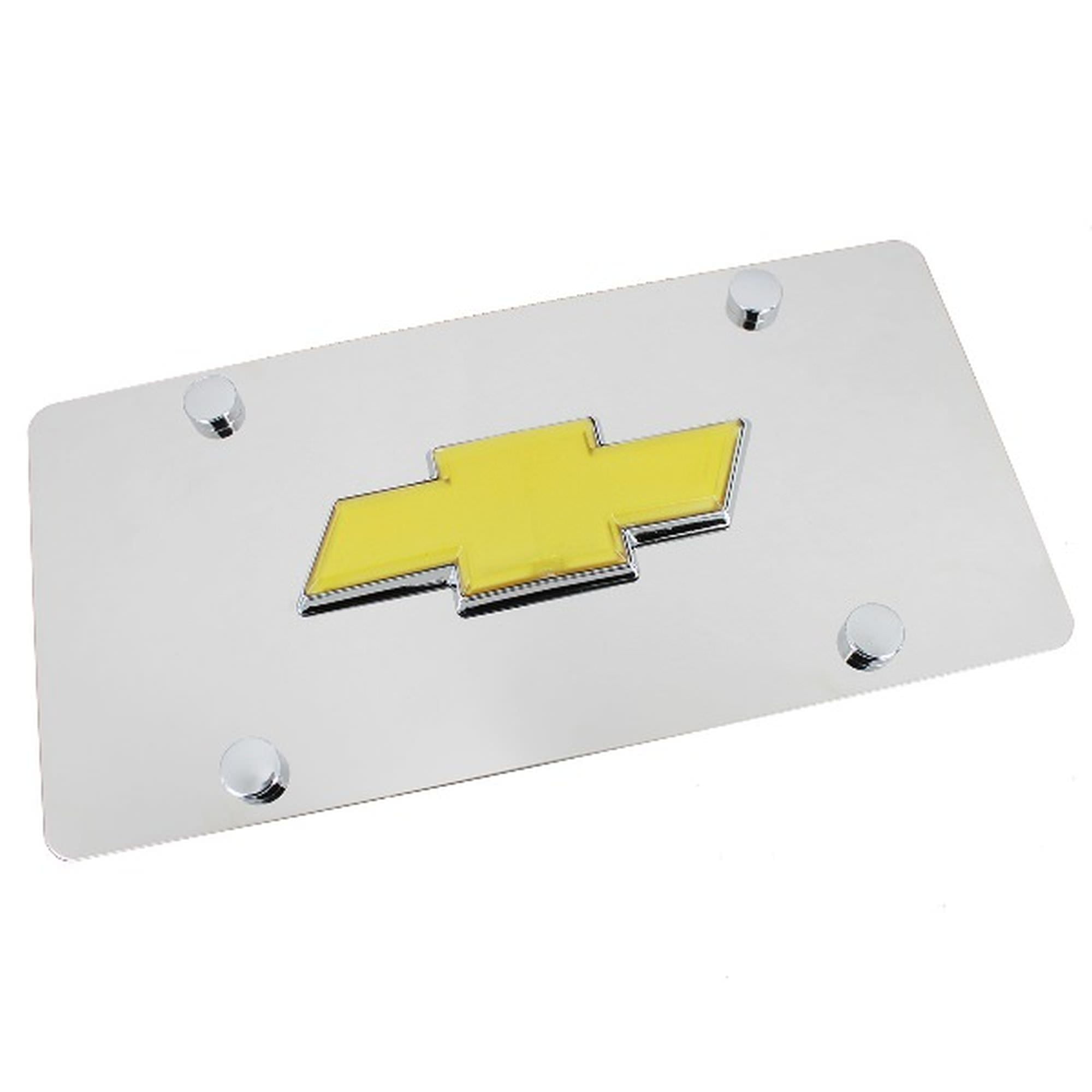 Chevrolet (New) Logo Gold on Chrome Plate - Walmart.com