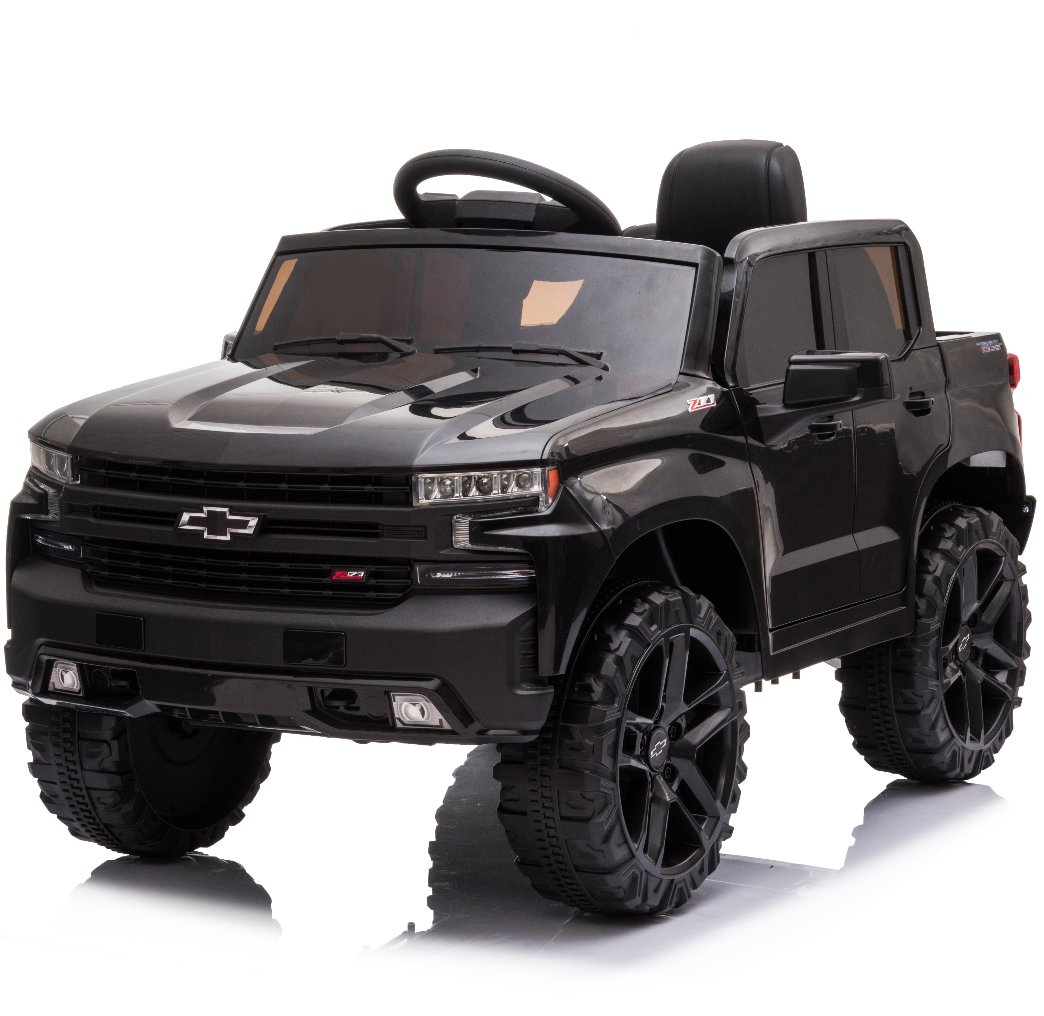 Chevrolet Silverado Electric Ride-On Truck Toy for Kids, 12V Motorized ...