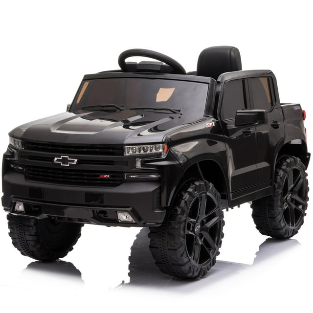 Chevrolet Silverado Electric Ride-On Truck Toy for Kids, 12V Motorized ...