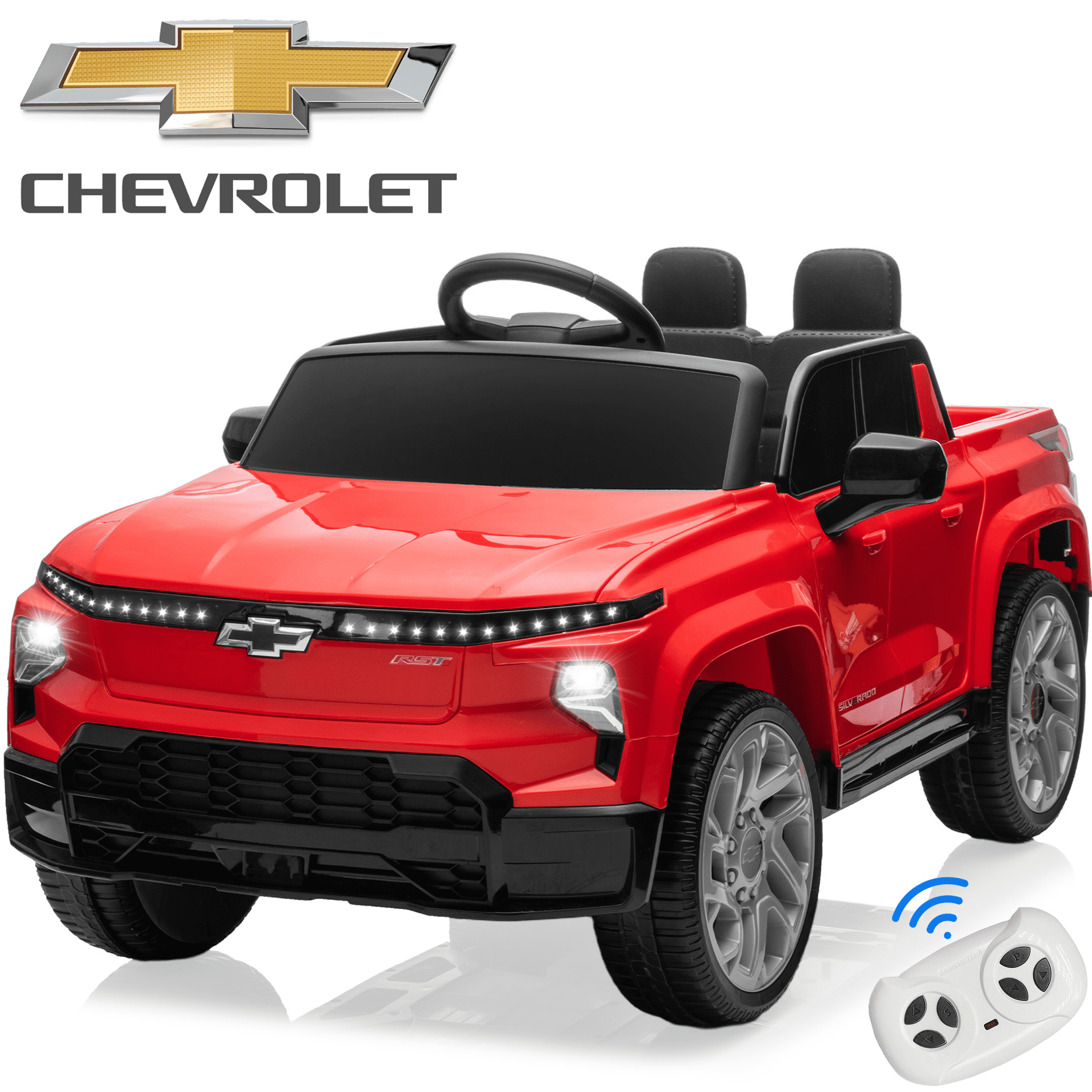 Chevrolet Silverado 24V Powered Ride on Truck for Kids, Single Seat ...