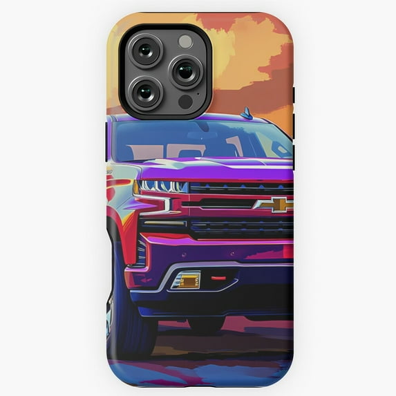 Chevrolet Silverado IV Pop Art Truck Phone Case for iPhone 16 15 14 13 ...