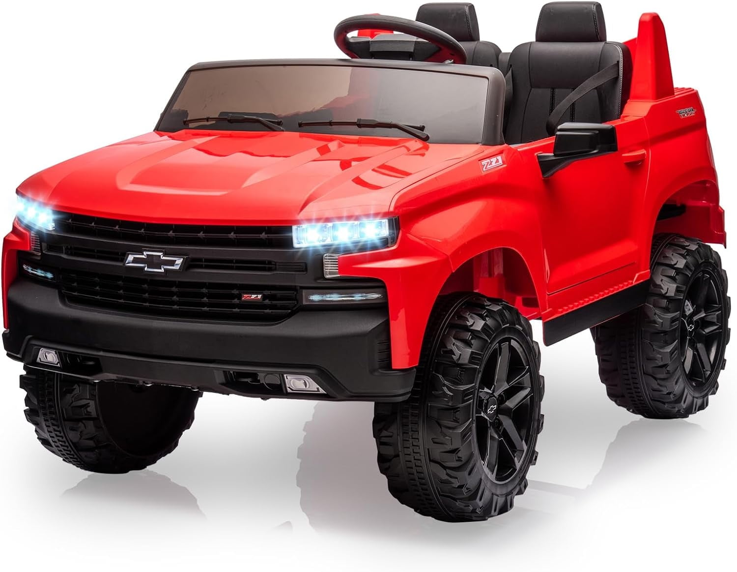 Chevrolet Silverado Licensed 24V 2 Seater Kids Ride on Truck Car with ...