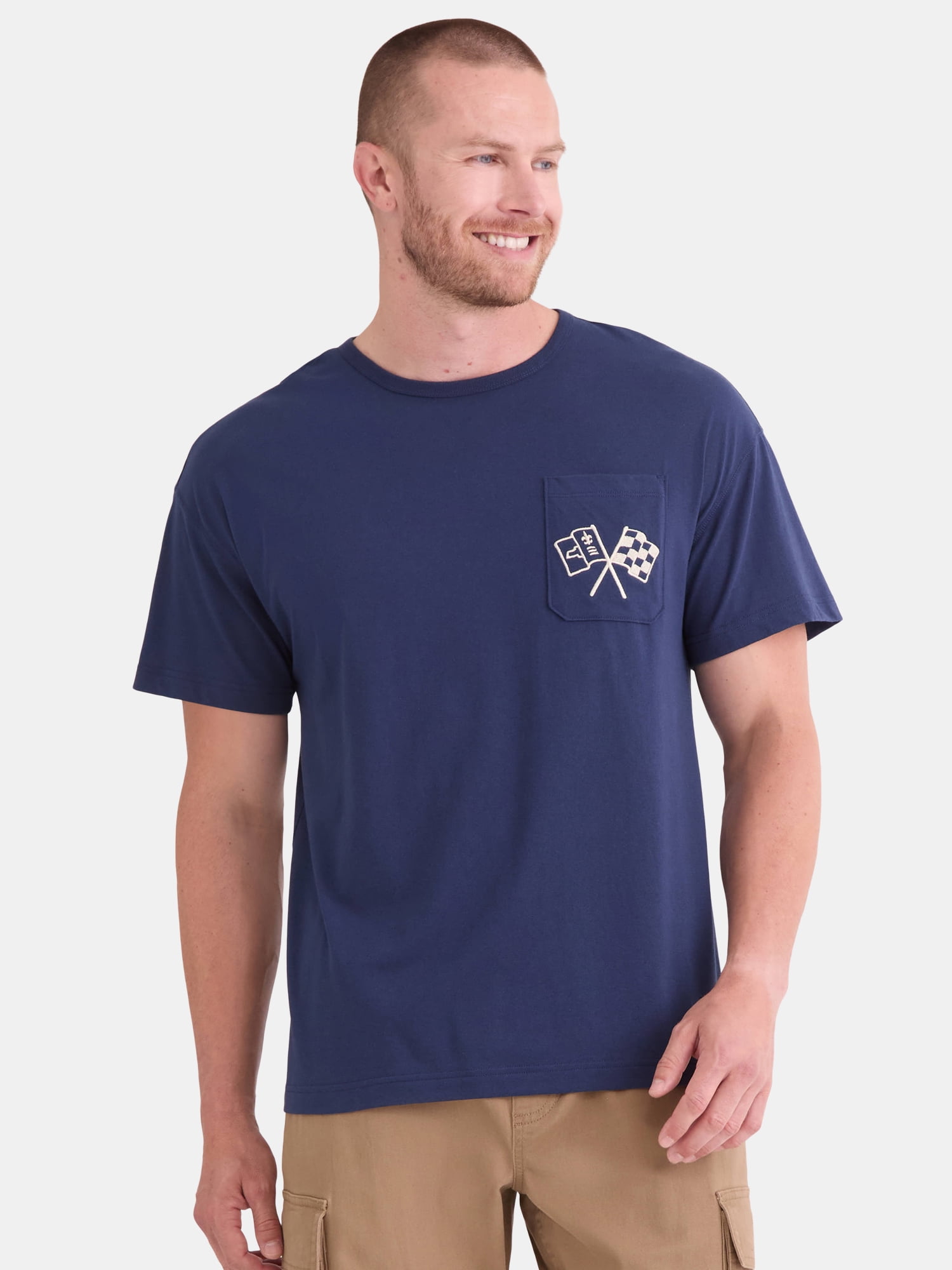 Corvette Stingray Men's and Big Men's Front Back Graphic Pocket Tee ...