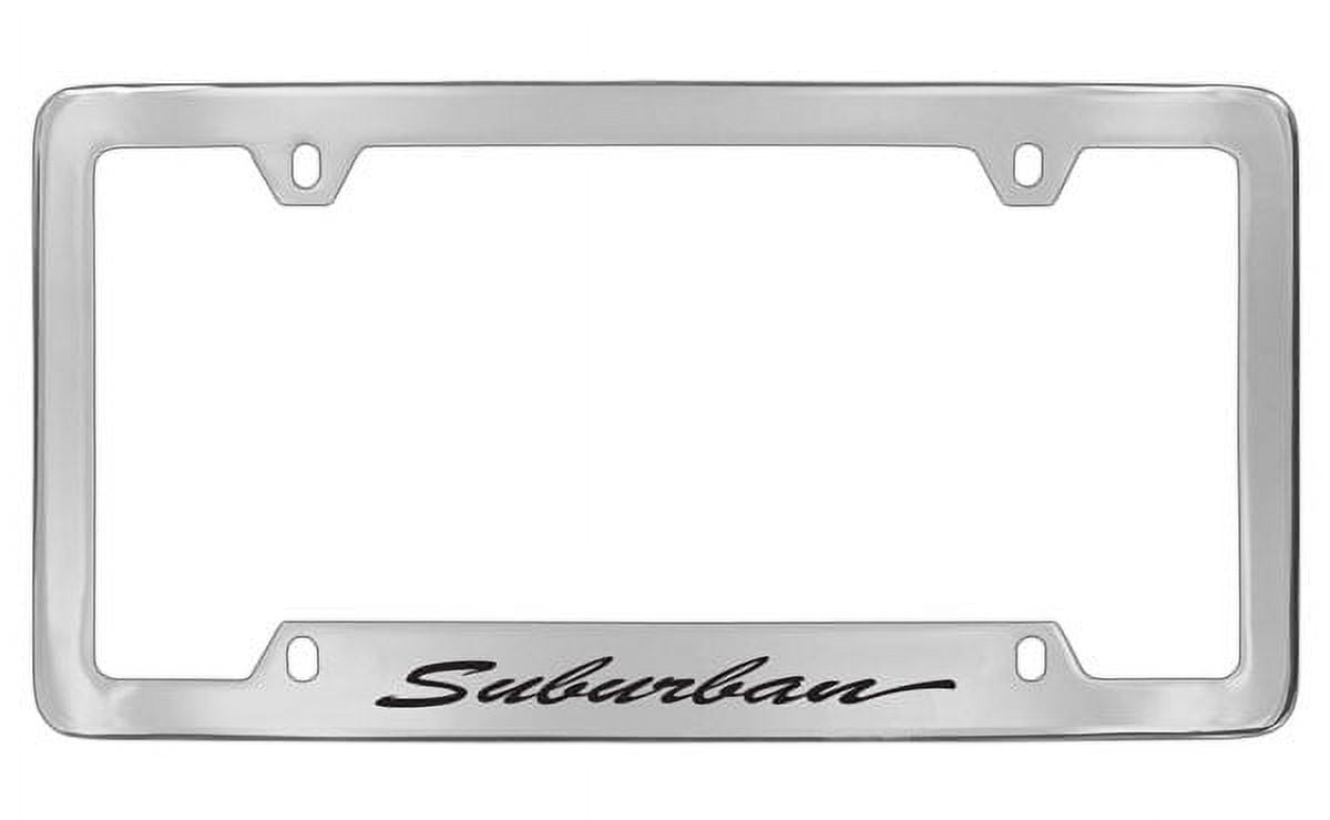 Chevrolet Suburban Chrome Plated Metal Bottom Engraved License Plate ...