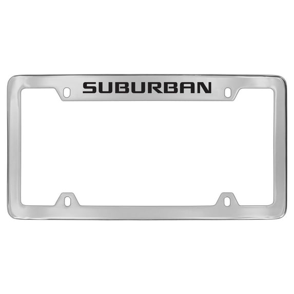 Chevrolet Suburban wordmark chrome plated metal license plate frame ...