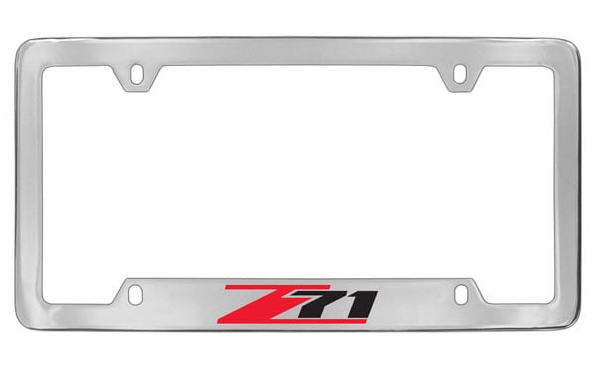 Chevrolet Z71 Chrome Plated Metal Bottom Engraved License Plate Frame ...