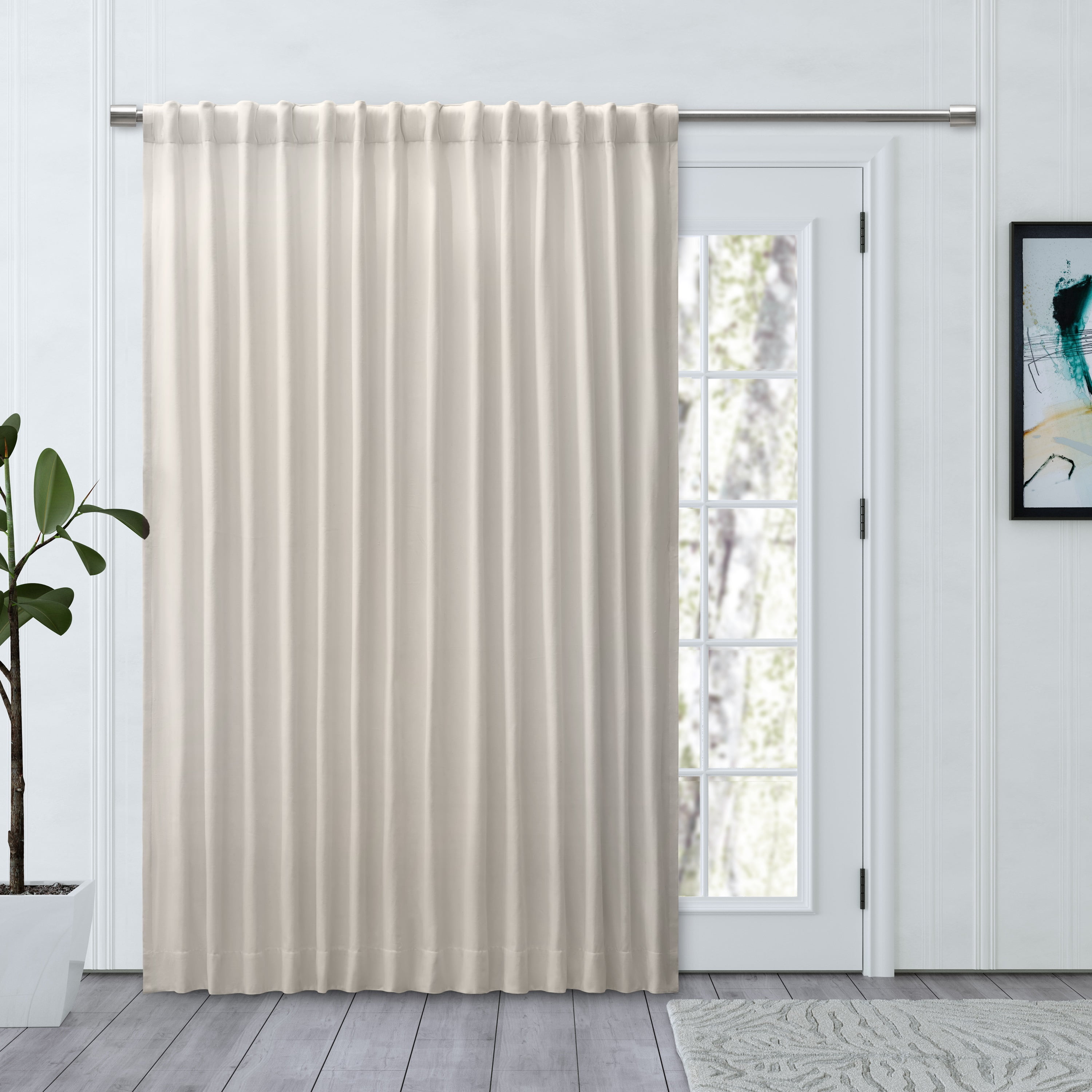Chevron 80C/20P Sustainable Triple Lined Rod Pocket w/Back Tabs Patio ...