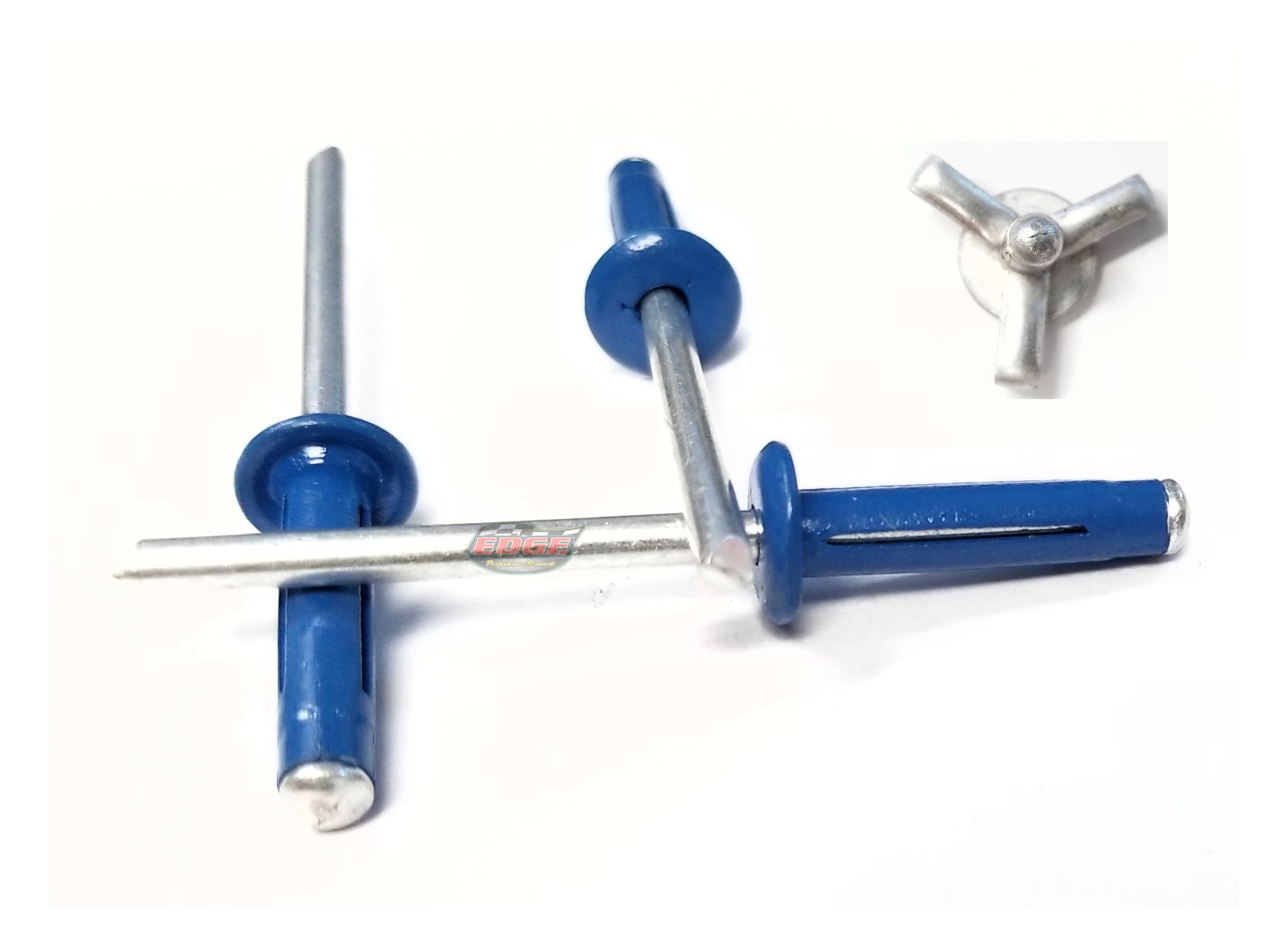Chevron Blue Pop Rivets 3/16" Tri-Fold Small Aluminum Head Steel ...