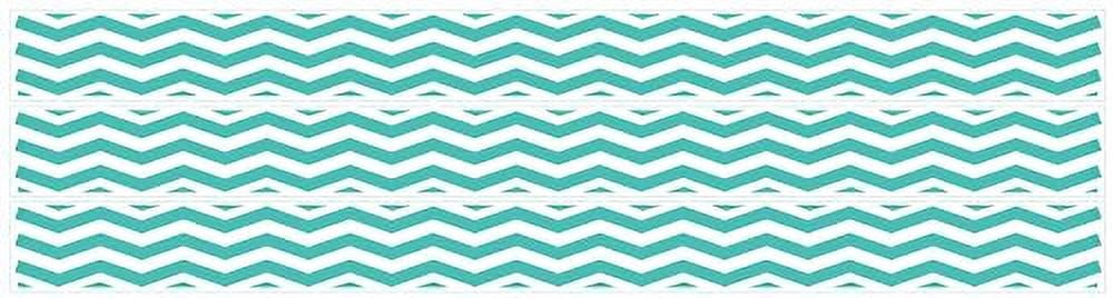 Chevron Border Wall Decals Stickers in Aqua Blue - Walmart.com