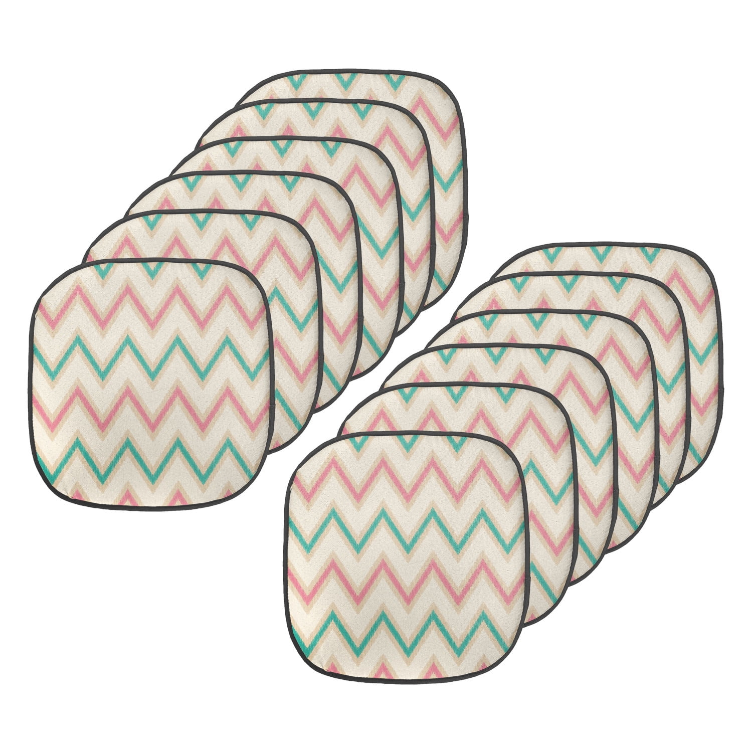 Chevron Chair Seating Cushion Set of 12, Digital Chevron Forms ...