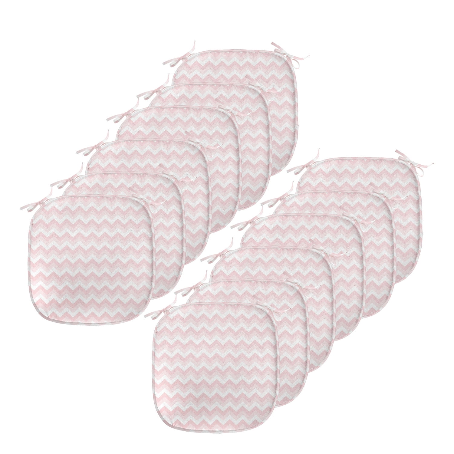 Chevron Chair Seating Cushion Set of 12, Zigzag Chevron Grunge Pattern ...
