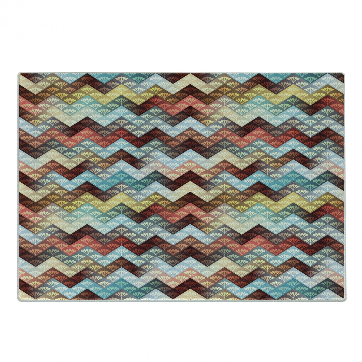 Chevron Cutting Board, Repetitive Ornate Chevron Patterns Filled with ...