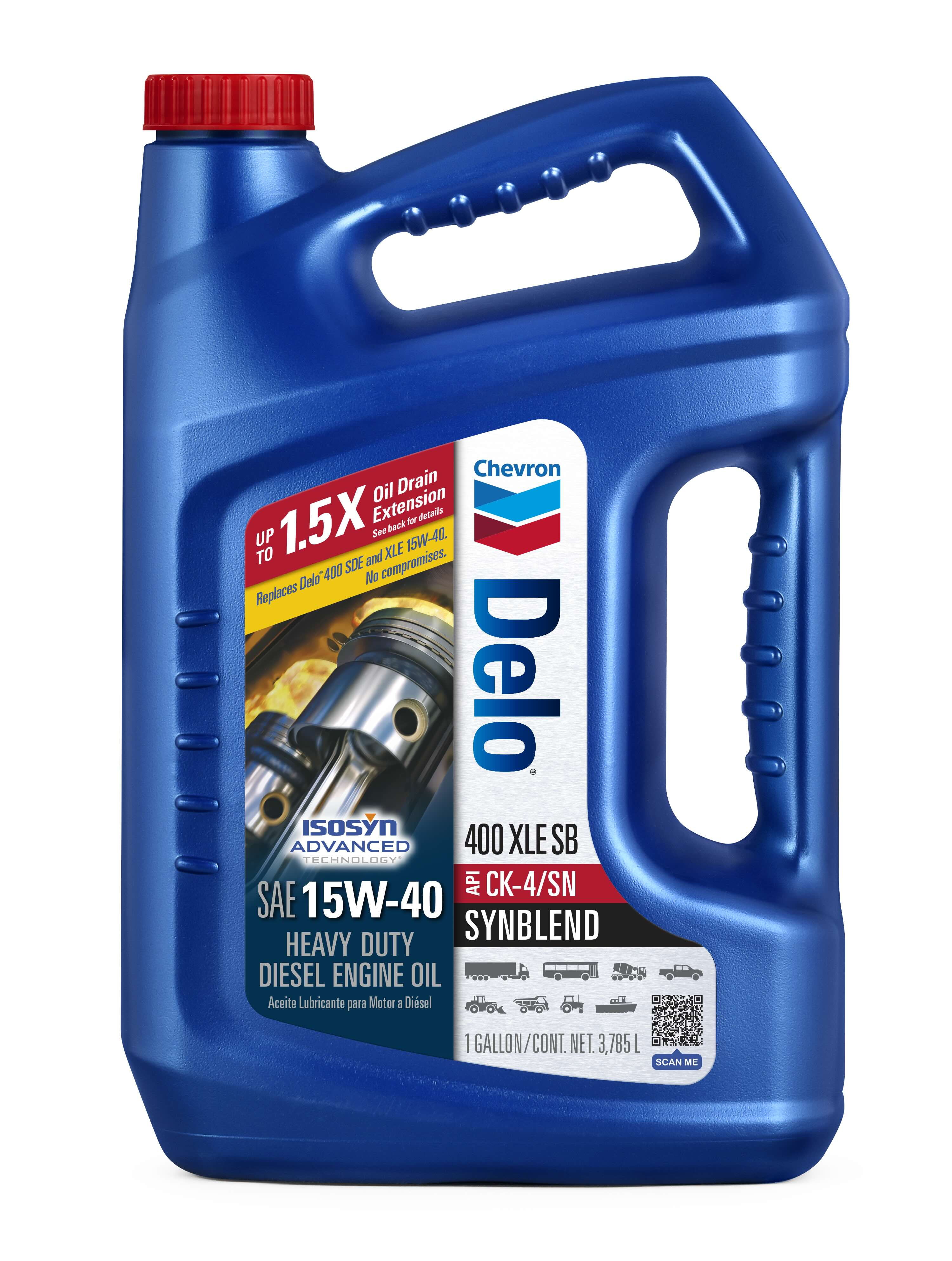 Chevron Delo 400 XLE SB SAE 15W-40 Heavy Duty Diesel Motor Oil, 1 ...