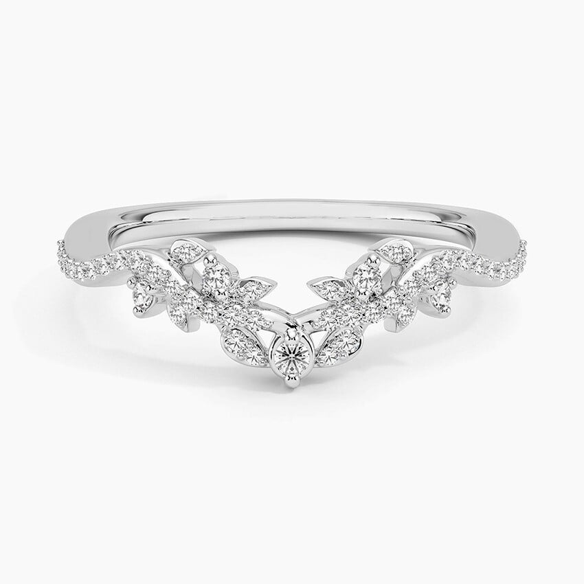 Chevron Diamond Ring, Beautiful Cluster Diamond Wedding Anniversary ...