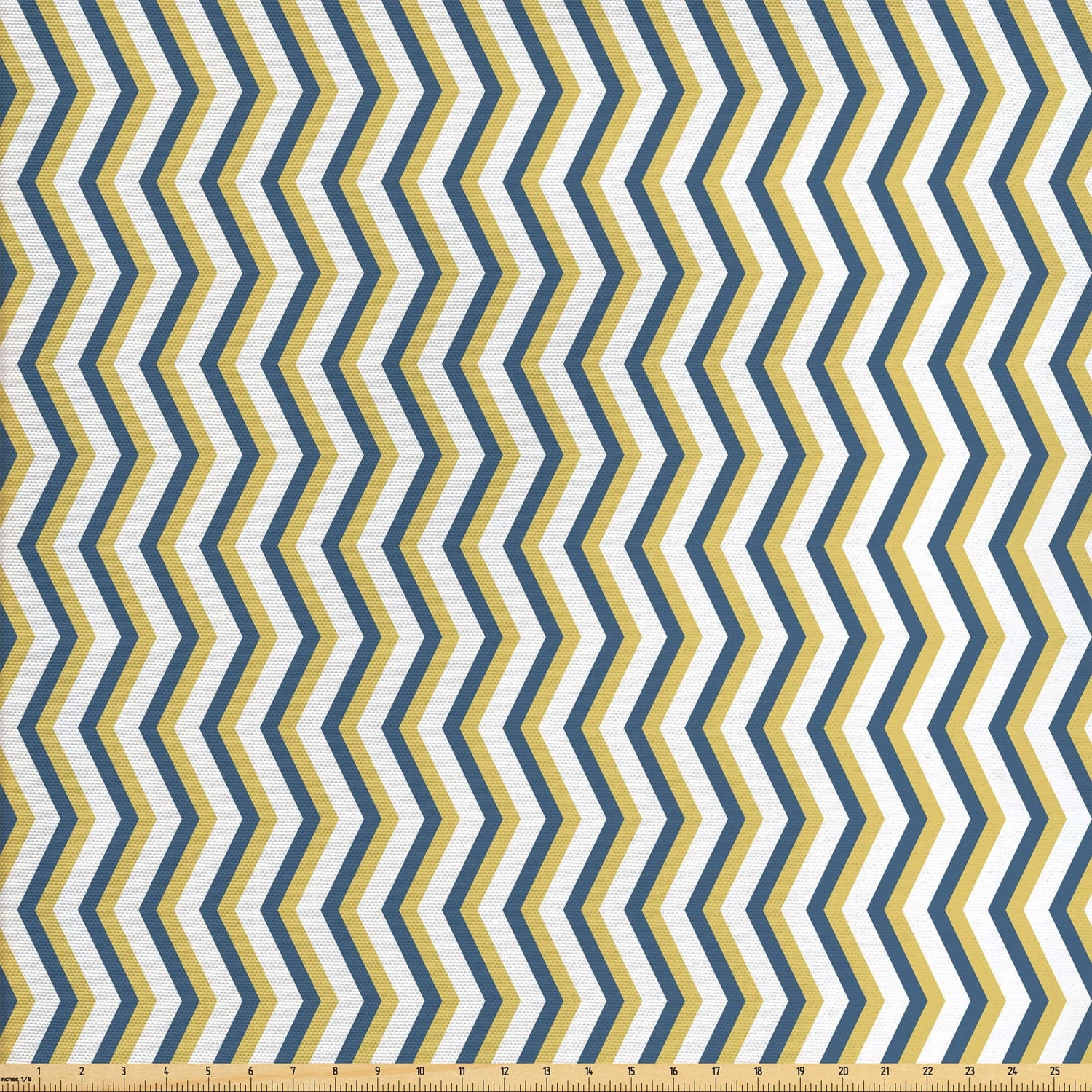 Ambesonne Chevron Fabric by the Yard Upholstery, Vertically Arranged ...