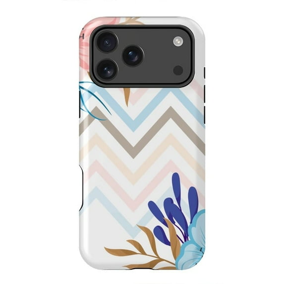 Chevron Flowers Elegant Pattern Botanical Abstract Art Case for iPhone ...