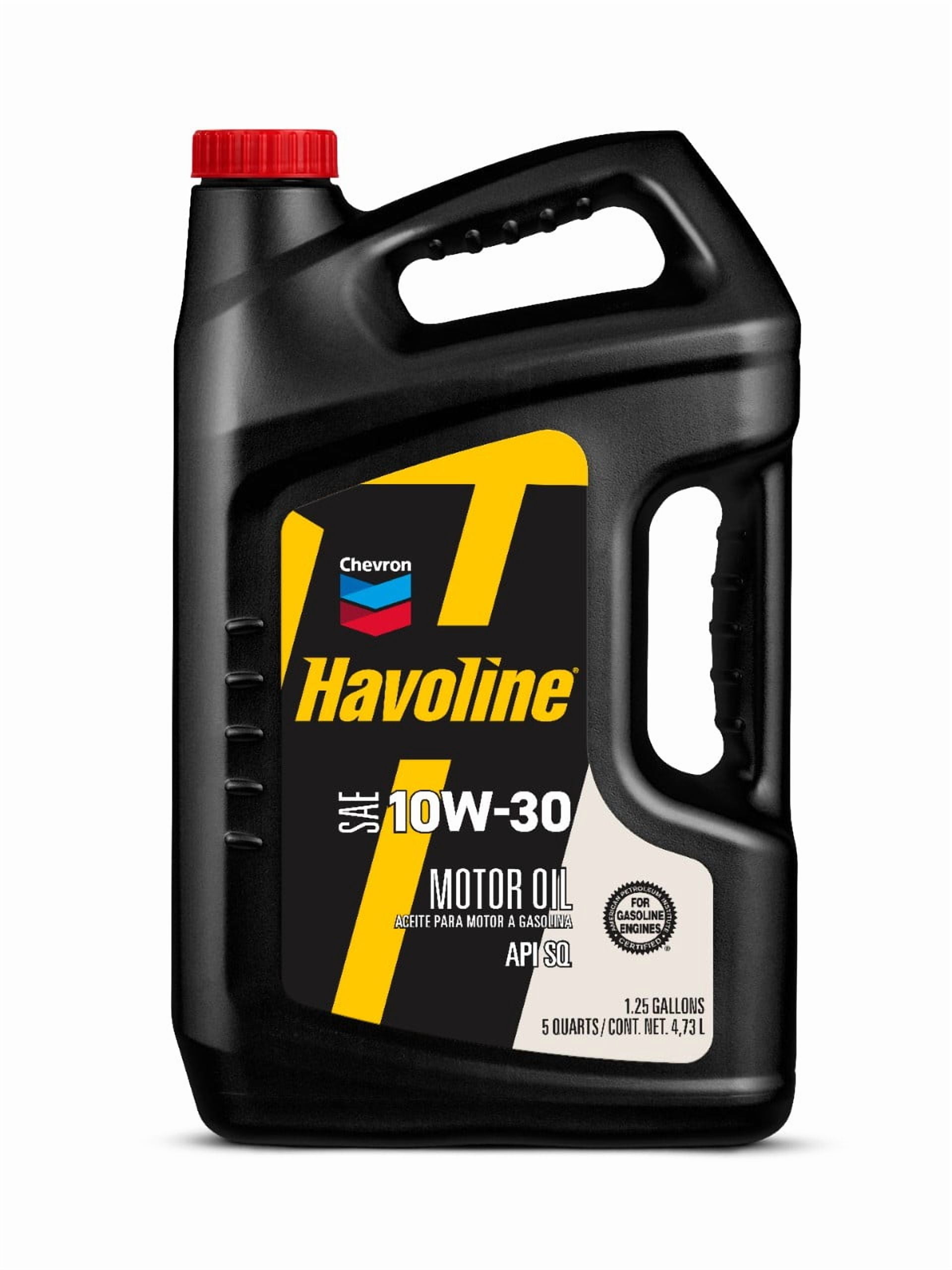 Chevron Havoline Conventional 10W-30 Motor Oil - 5 Quart - Walmart.com