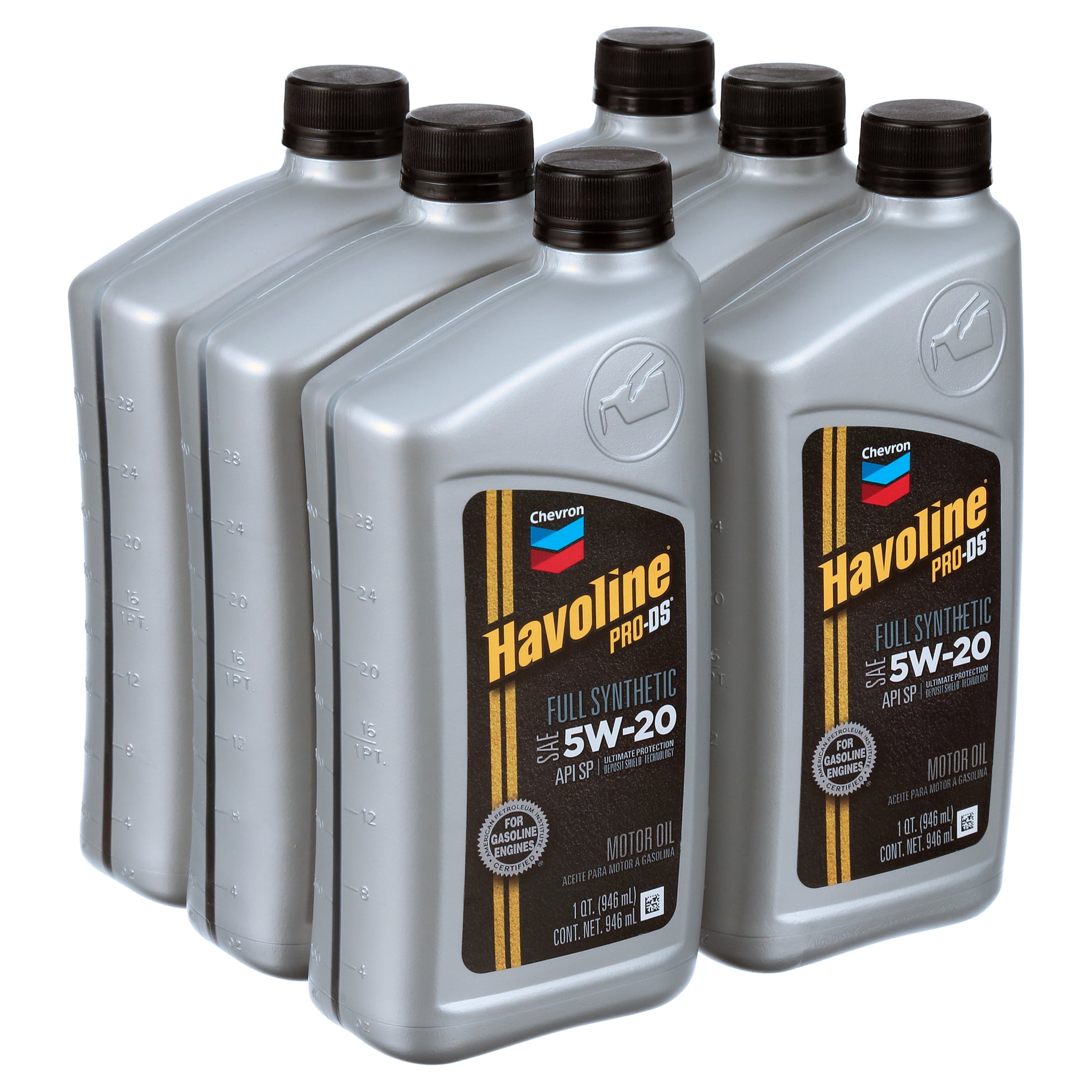 Chevron Havoline Pro-DS Full Synthetic Motor Oil 5W-20, 6/1 Quart Case ...