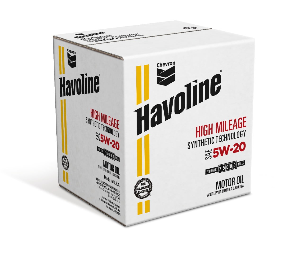 Chevron Havoline Pro-DS Full Synthetic Motor Oil 5W-20, 6/1 Quart Case ...