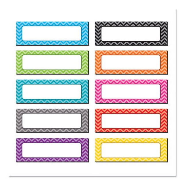 Chevron Labels Magnetic Accents, 10 Assorted Colors, 4.75" X 1.5", 20 ...