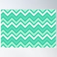 Chevron Pattern. Green Turquoise Color Poster Wall Art Modern Wall ...