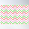 Chevron Pattern. Pastel Red Green Pink Color Poster Wall Art Modern ...
