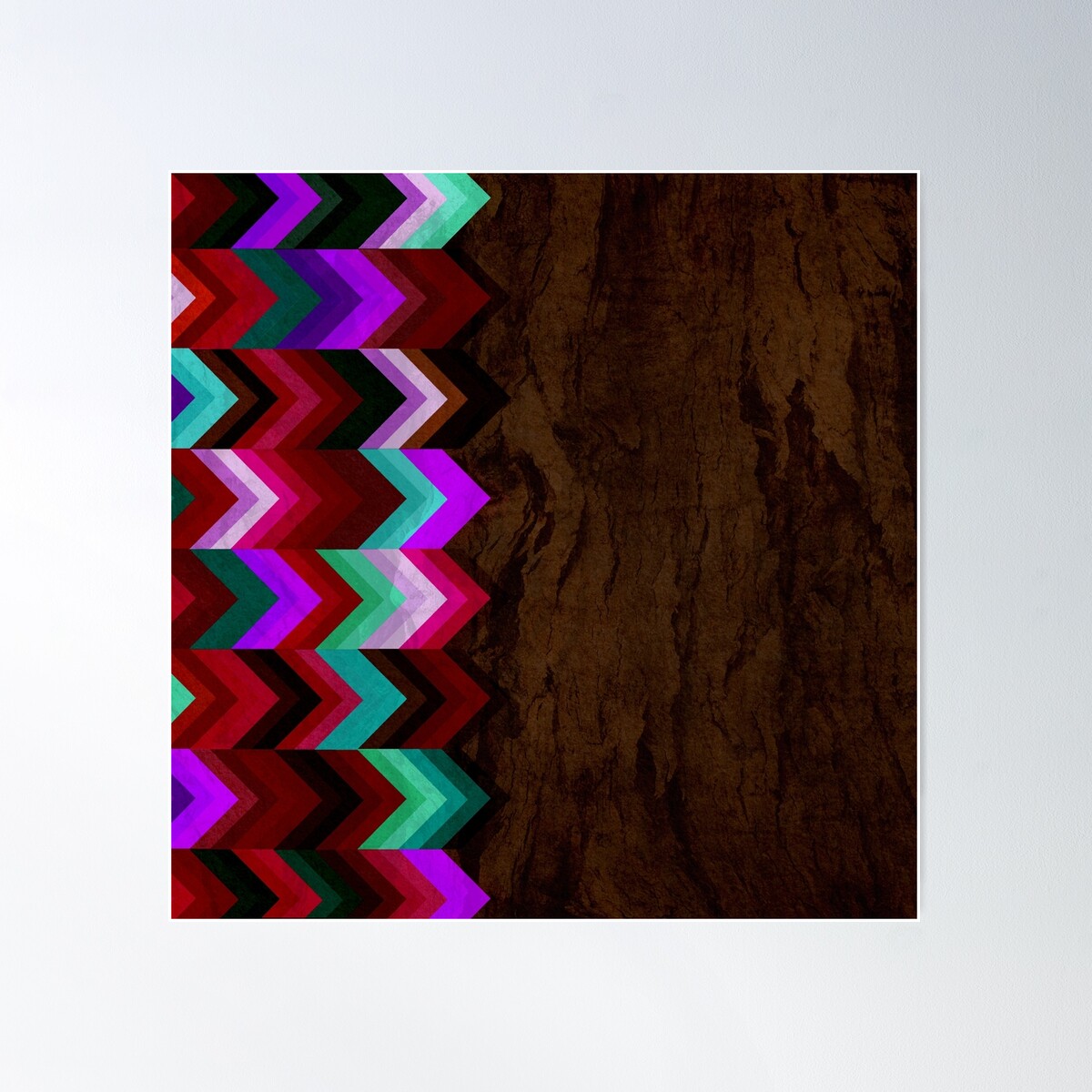 Chevron Poster Wall Art, Modern Wall Decor For Living Room Bedroom ...