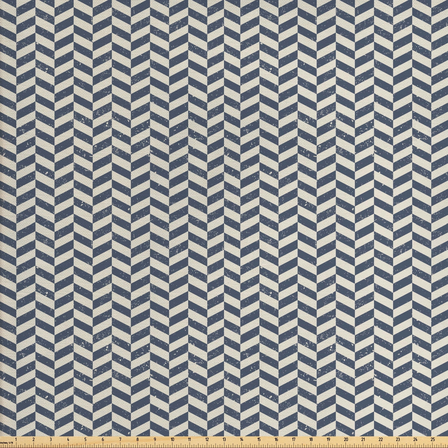 Ambesonne Chevron Fabric by the Yard Upholstery, Grunge Geometric ...