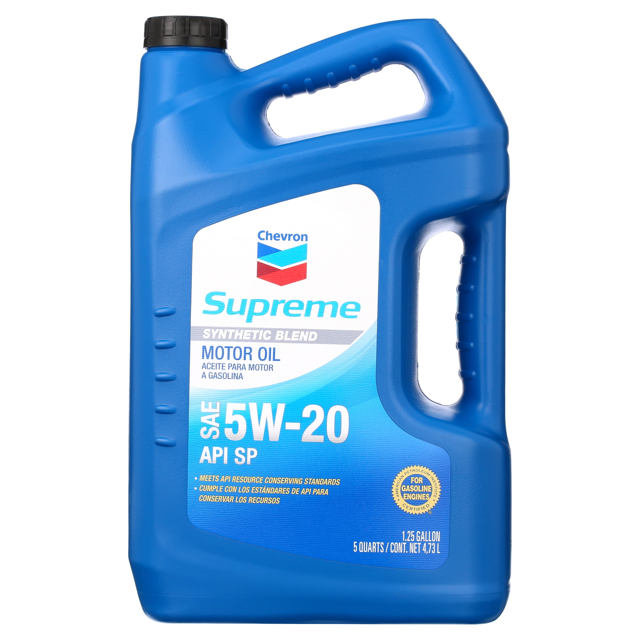 Chevron Supreme Synthetic Blend Motor Oil 5W-20, 5 Quart - Walmart.com