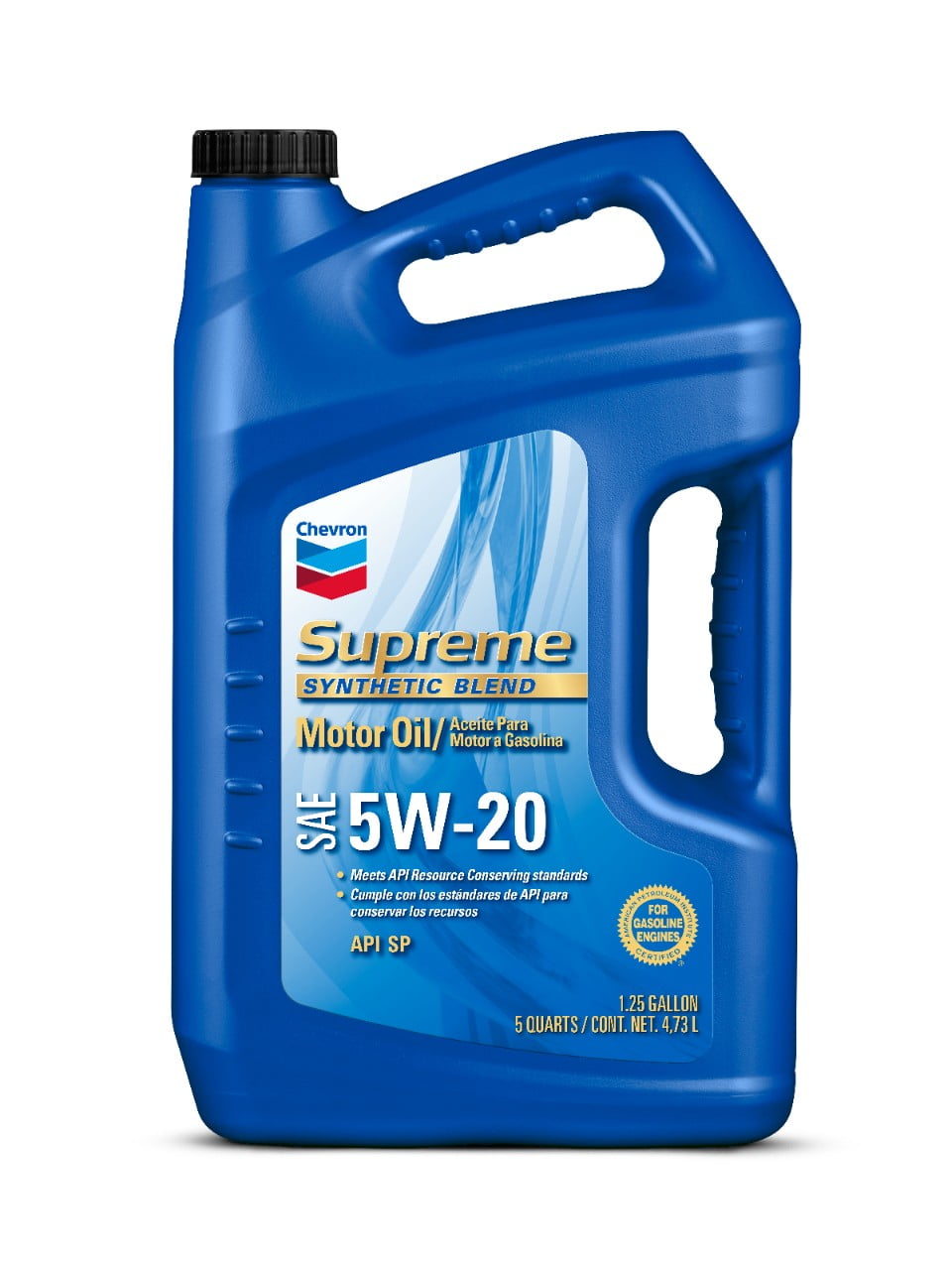 Chevron Supreme Synthetic Blend Motor Oil 5W-20, 5 Quart - Walmart.com