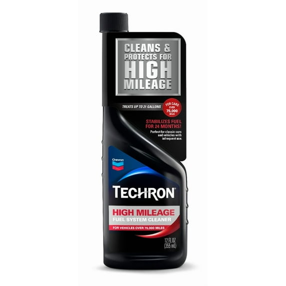 Chevron Techron High Mileage Fuel System Cleaner, 12 oz - Restores ...