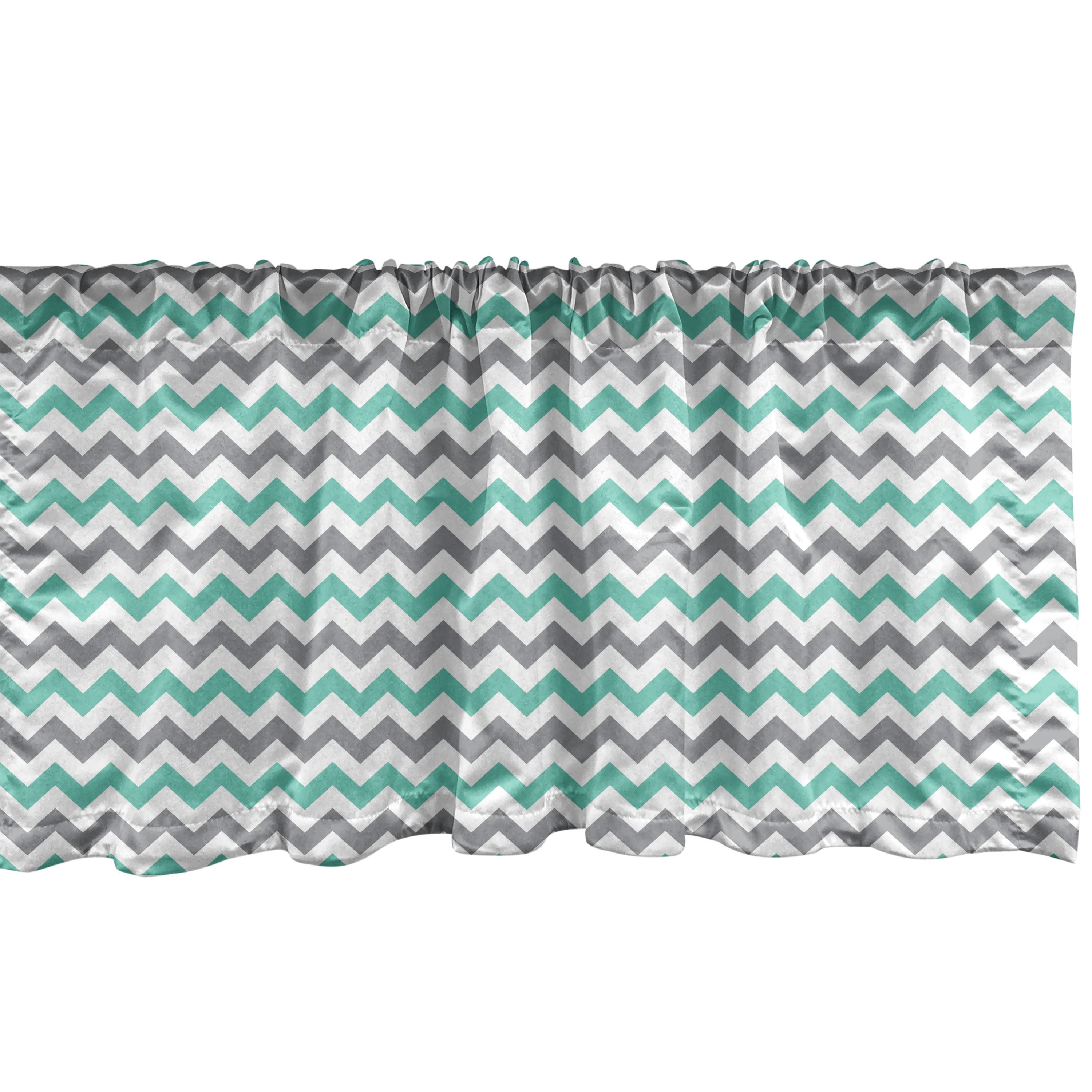 Chevron Window Valance Pack of 2, Chevron Pattern Geometric Wavy Zigzag ...