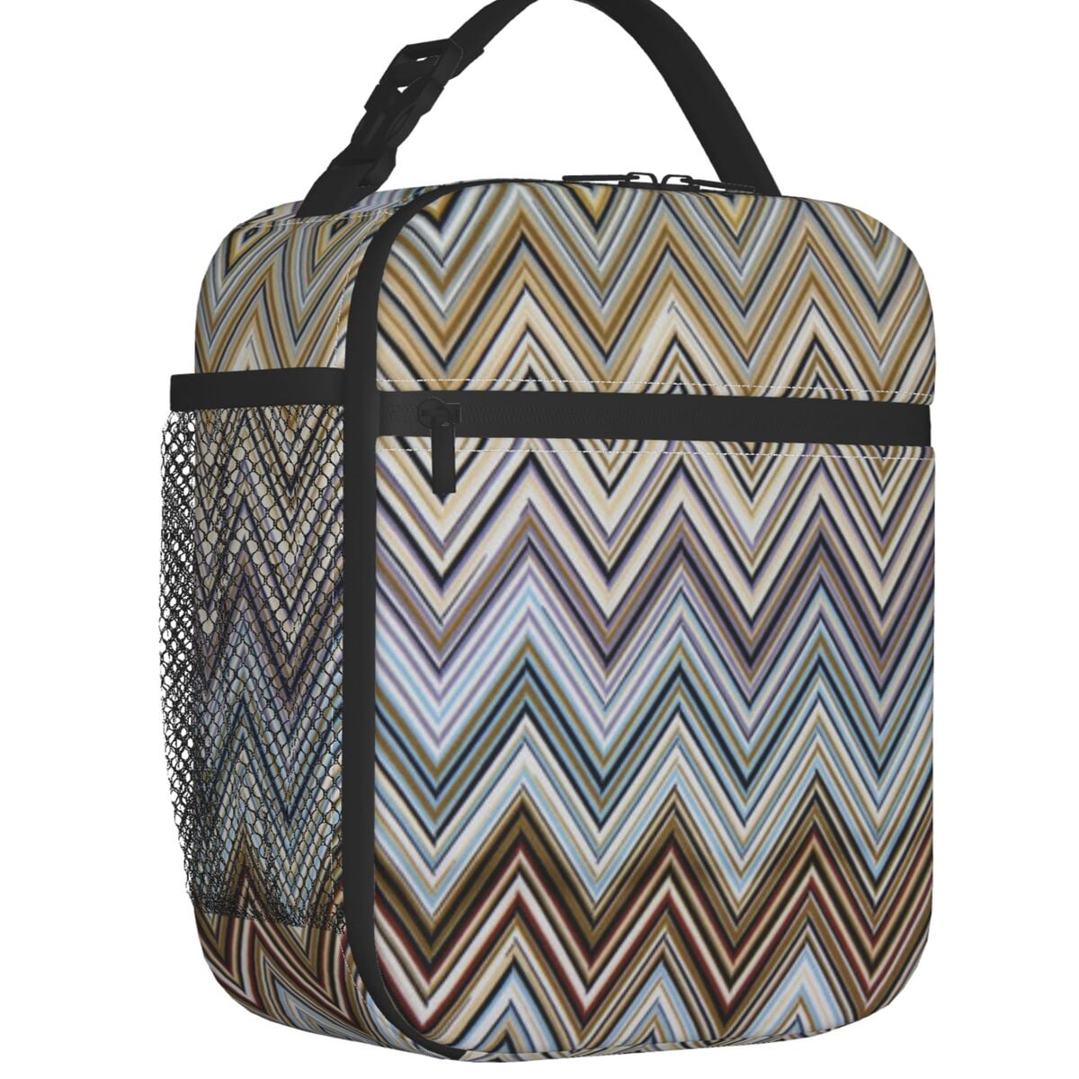 Chevron Zigzag Pattern Thermal Insulated Lunch Bag Bohemian Zig Zag ...