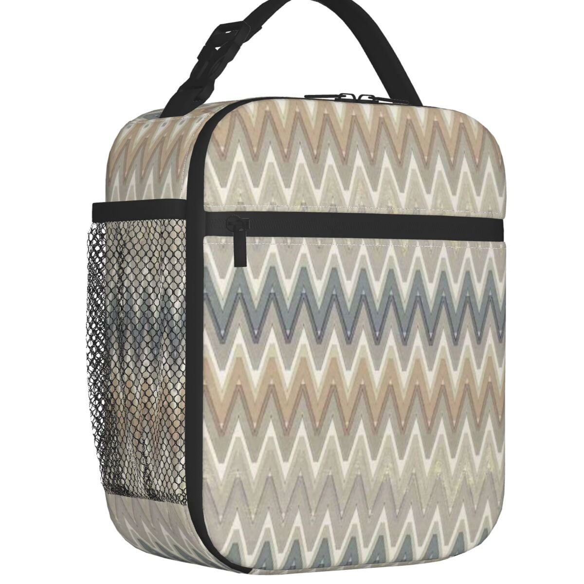 Chevron Zigzag Pattern Thermal Insulated Lunch Bag Bohemian Zig Zag ...