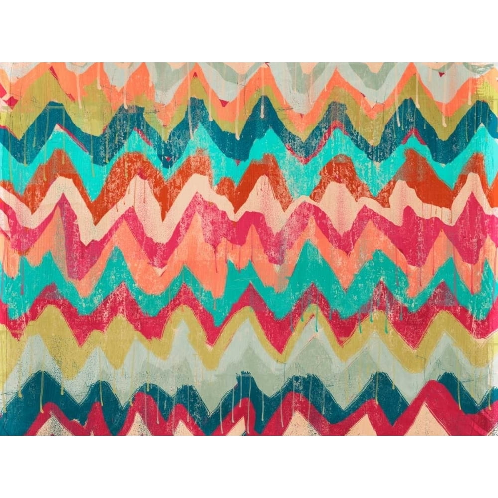 Chevrons Poster Print by Cynthia Alvarez CCRC008 - Walmart.com