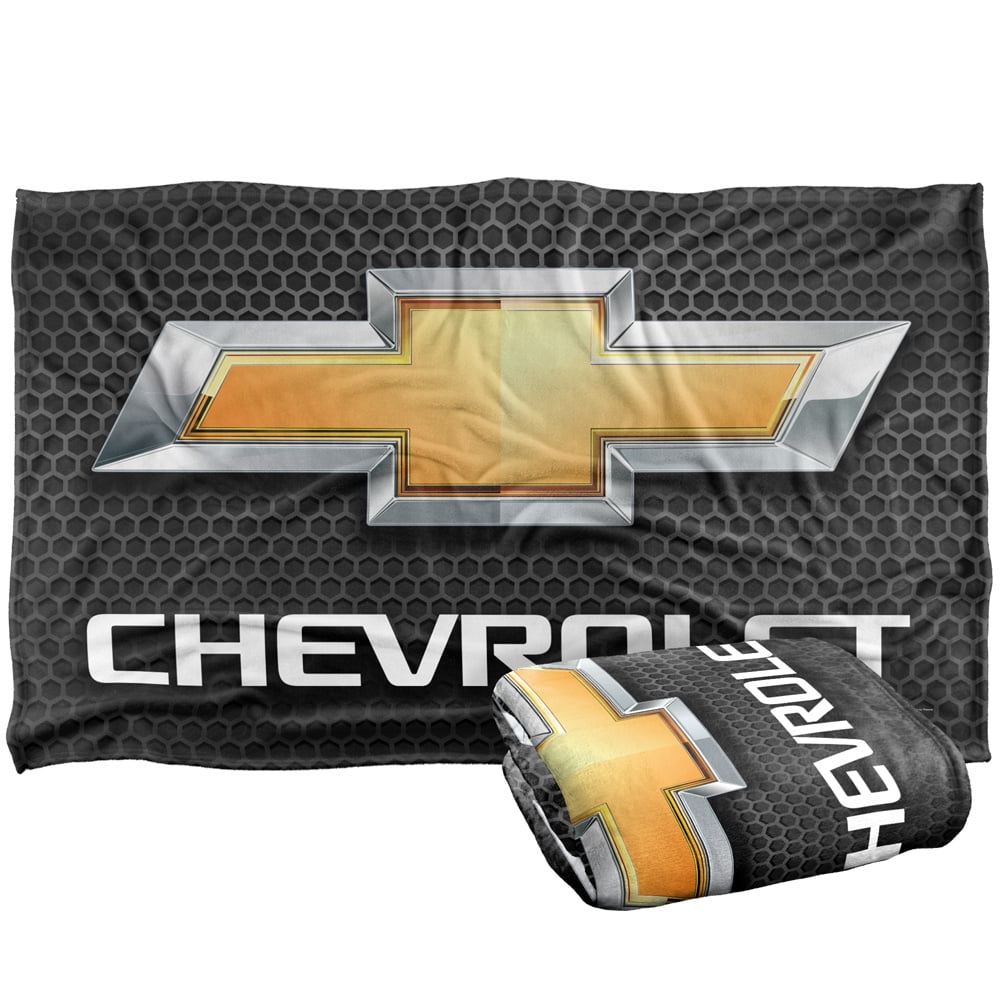 Chevy Blanket, 36'x58' Chrome Bowtie Silky Touch Super Soft Throw ...