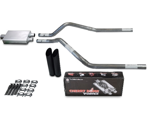 Chevy Blazer 00-04 2.5" Dual Exhaust Kits Cherry Bomb Vortex Black Tips - Walmart.com