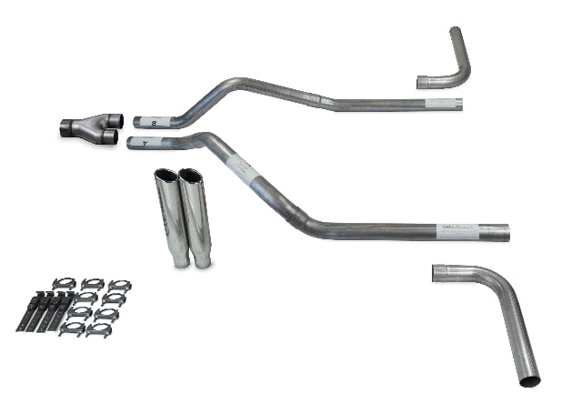 Chevy Blazer 00-04 2.5" Dual Exhaust Kits Y pipe Clamp on Tips Side ...