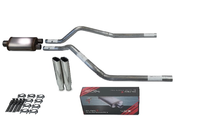Chevy Blazer 95-99 2.5" Dual Exhaust Flow II Stainless Muffler Clamp on ...