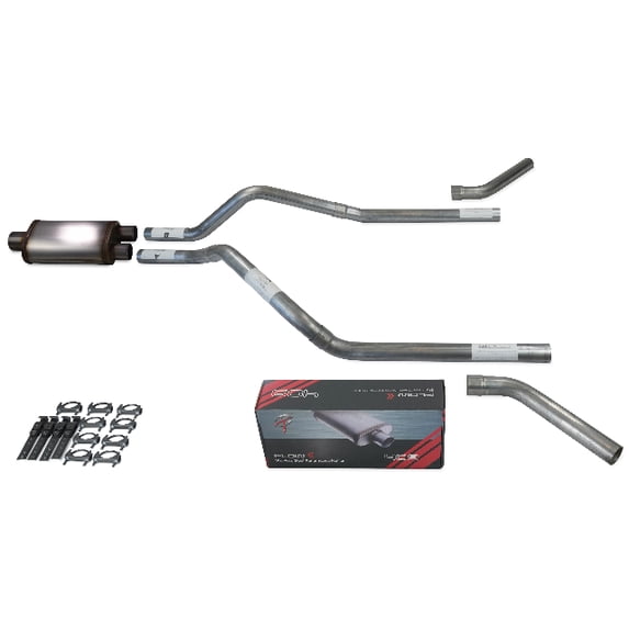Chevy Blazer 95-99 2.5" Dual Exhaust Kit Flow II Stainless Muffler ...