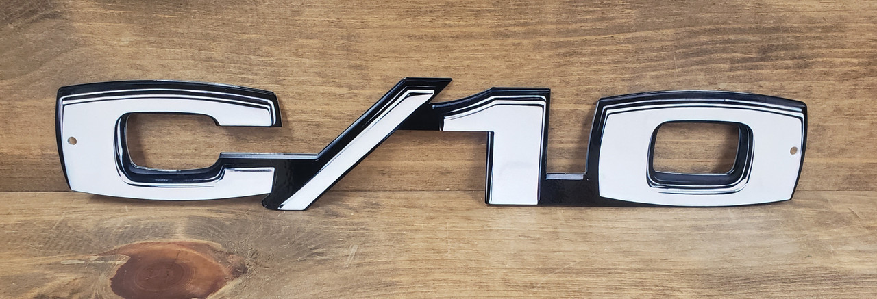 Chevy C/10 Truck Script Flat Steel Sign - NOT Chrome - Walmart.com