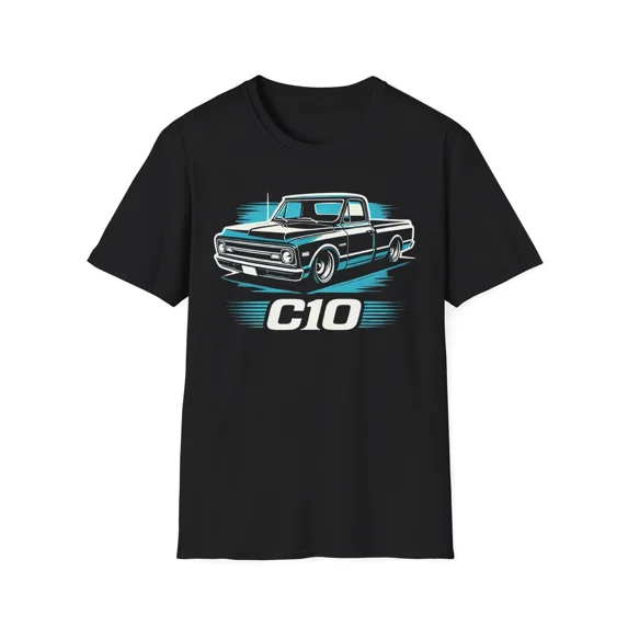 Chevy C10 Pickup Truck T-Shirt Classic Vintage Style Graphic Tee Retro ...