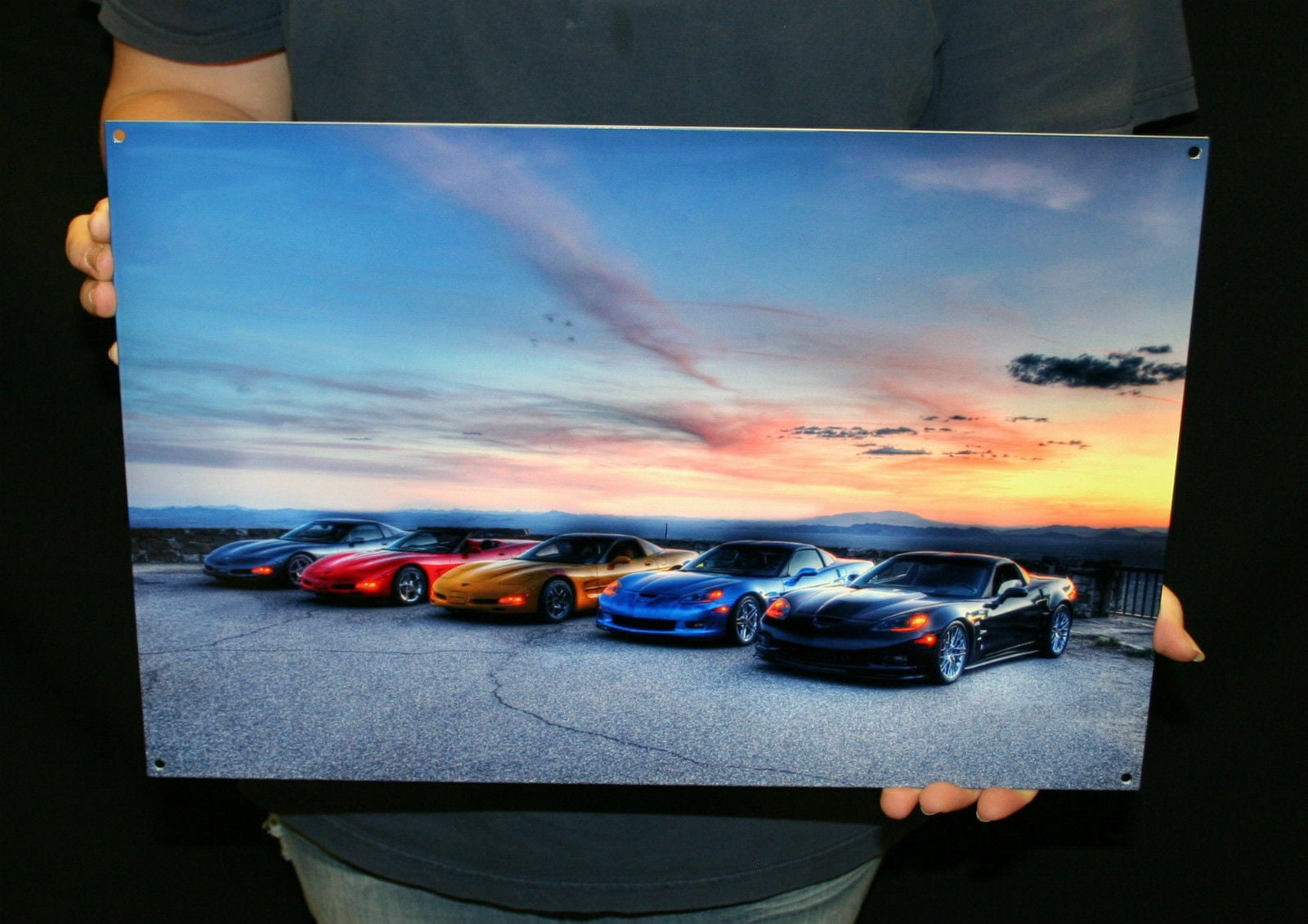 Chevy CORVETTE C6 Generations Metal Picture Sign 18 X 12 PhotoSTEEL ...