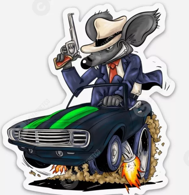 Chevy Camaro Ss Sticker - Chevrolet Convertable Mouse Muscle Rat ...