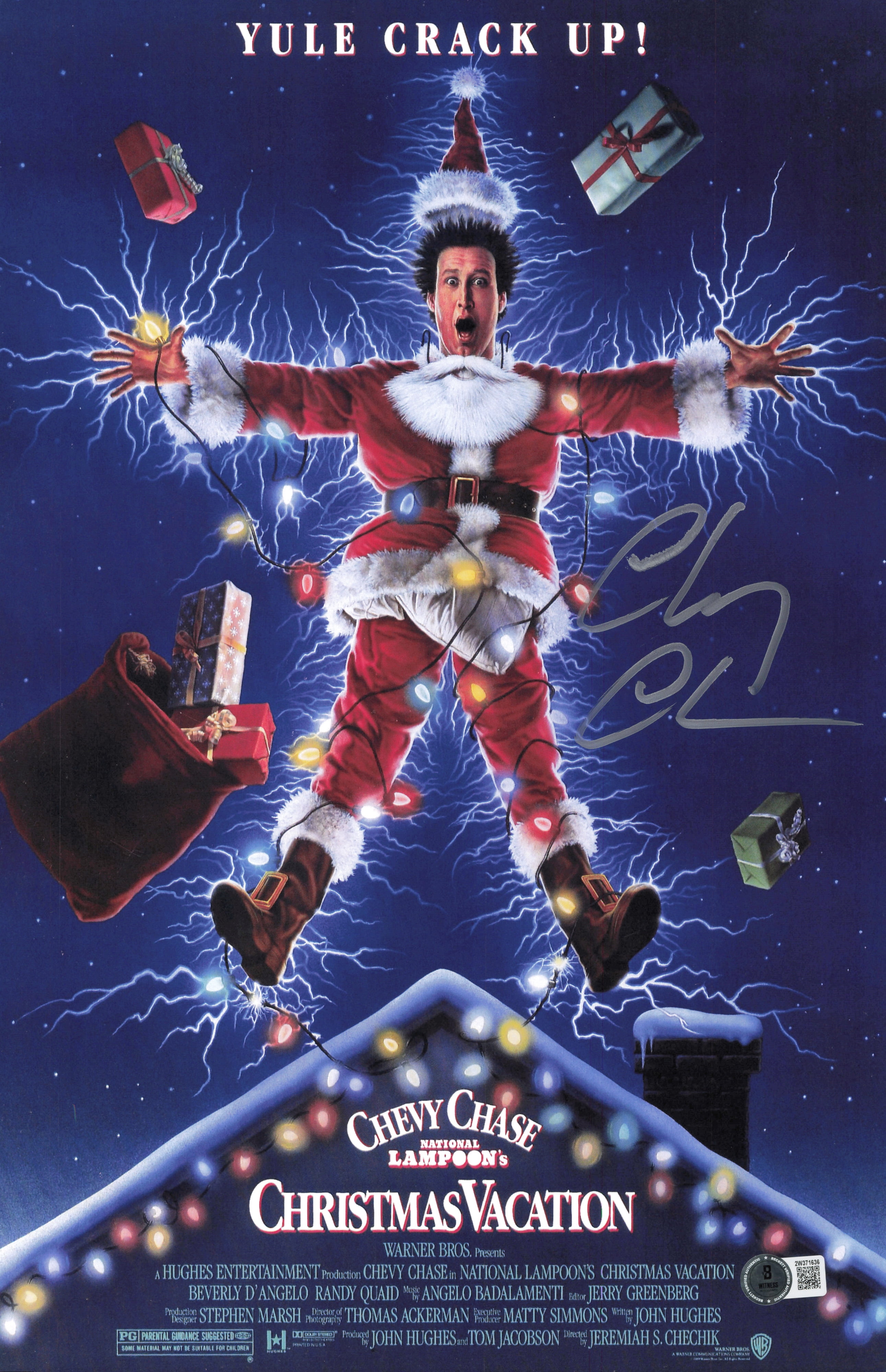 Chevy Chase Autographed 11x17 Christmas Vacation Movie Poster Beckett ...