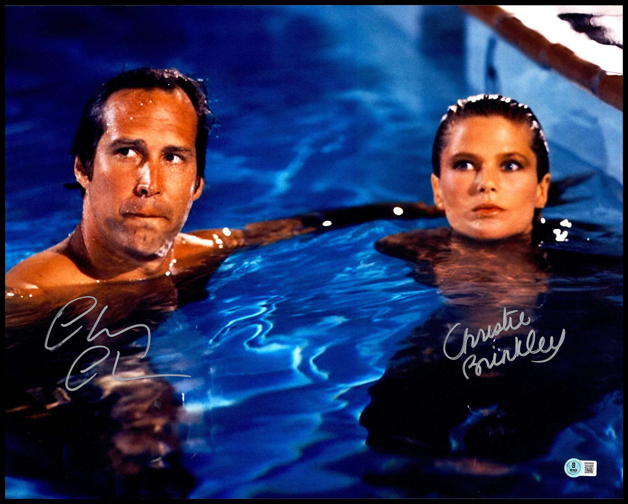 Chevy Chase Christie Brinkley Autographed 16x20 Photo National Lampoon's Vacation (Smudged ...