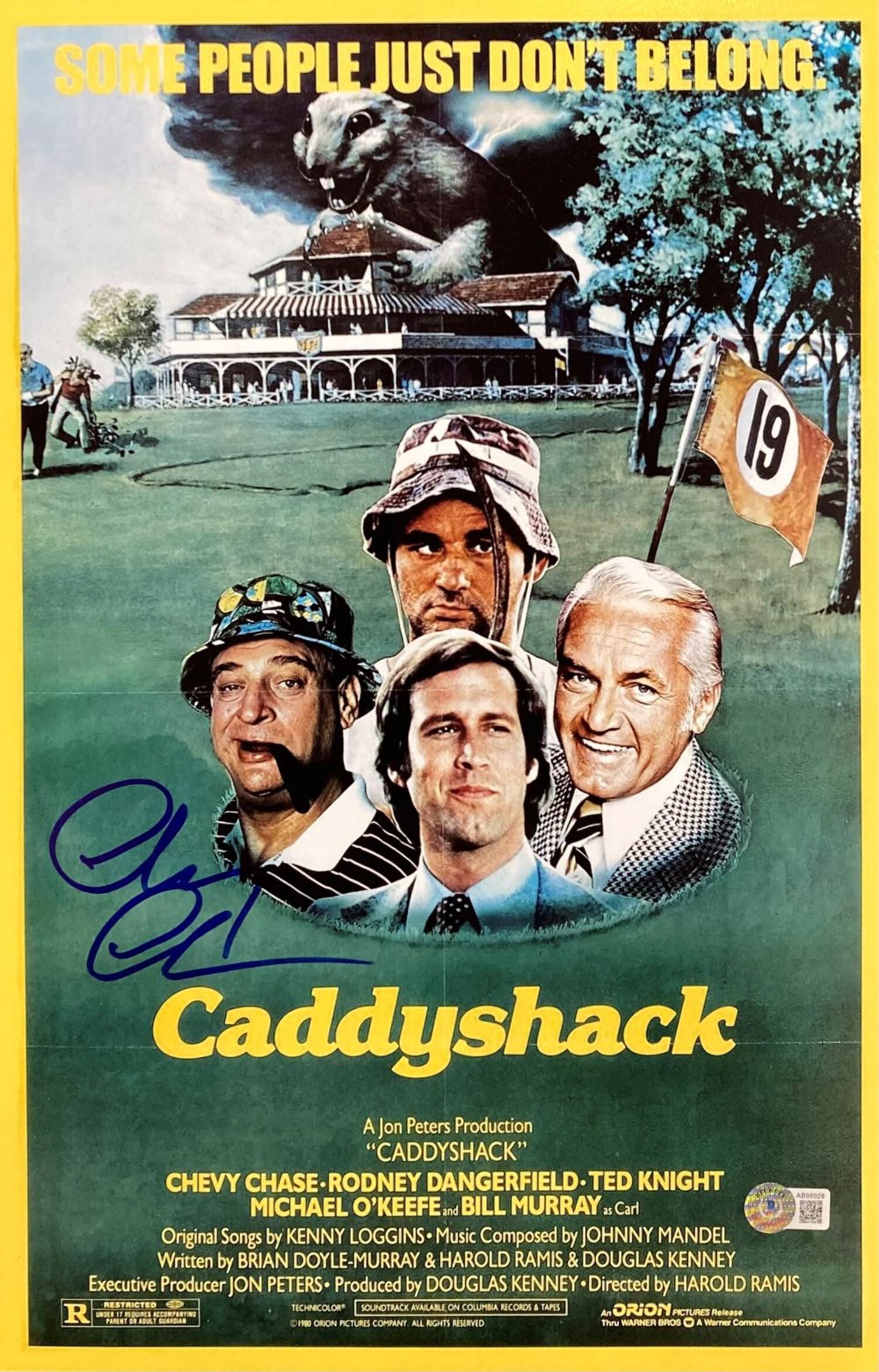 Chevy Chase Signed 11x17 Caddyshack Movie Poster Photo 4 BAS - Walmart.com