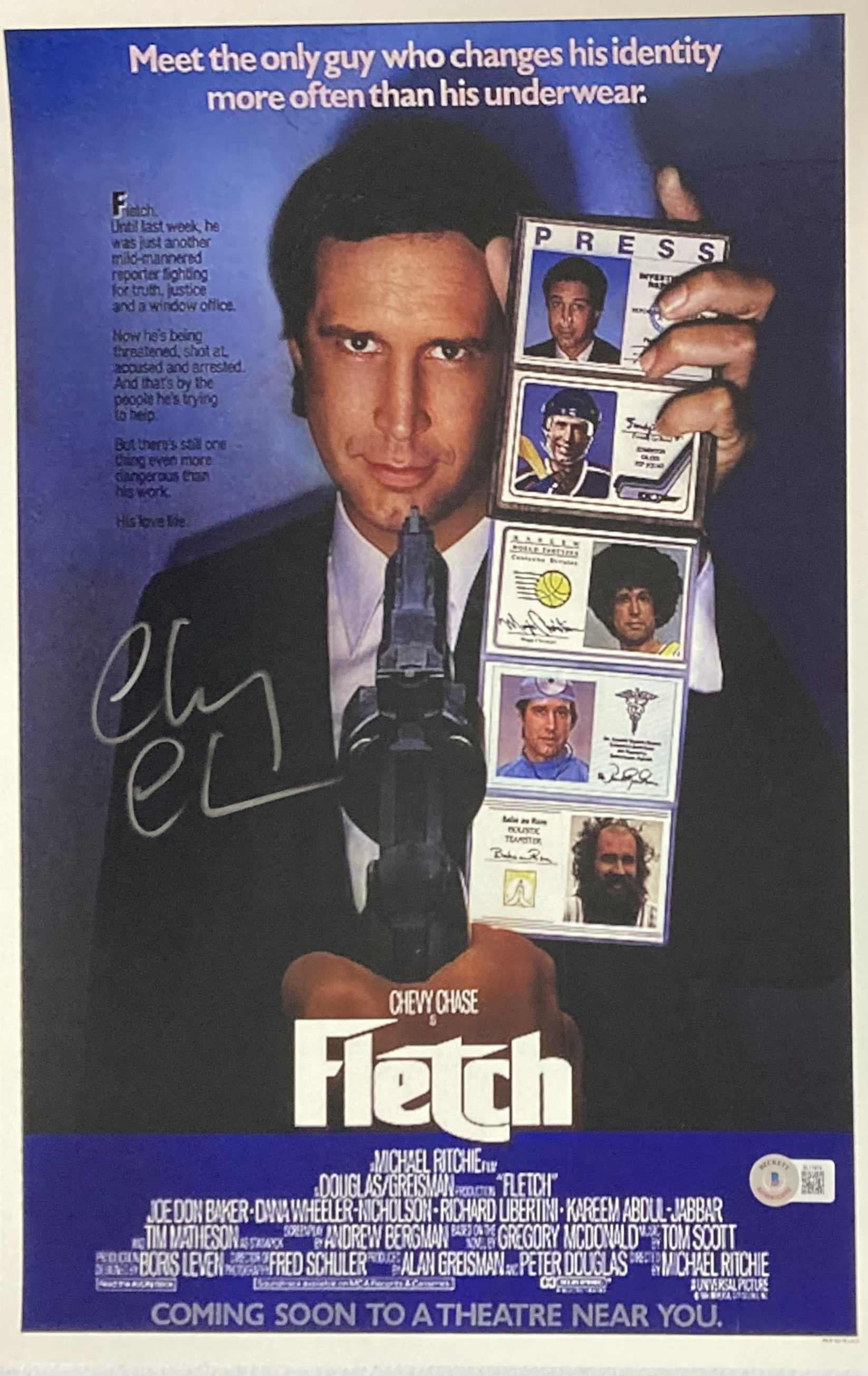 Chevy Chase Signed 11x17 Fletch Movie Poster Photo BAS - Walmart.com